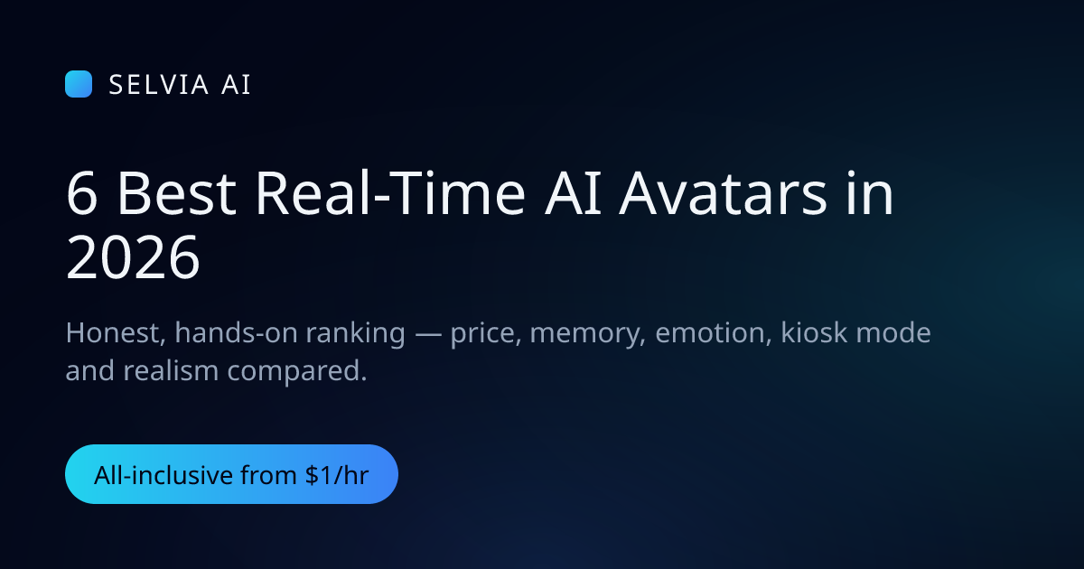 6 Best Real-Time AI Avatars in 2026 (Honest Comparison)